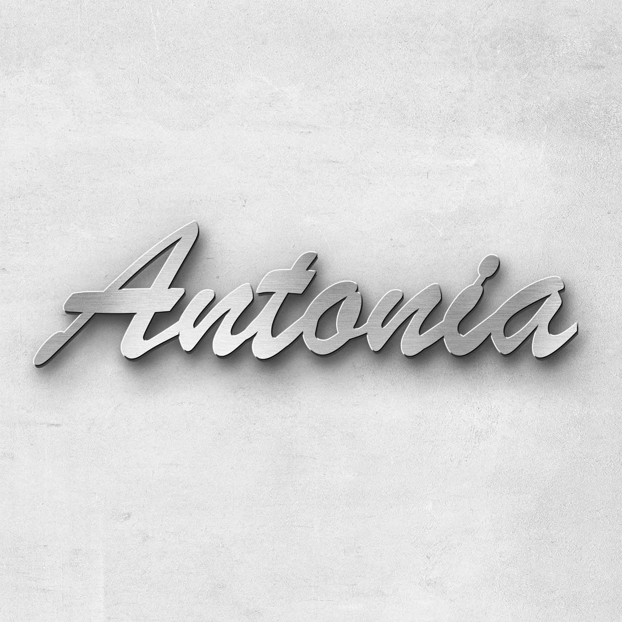 Schriftzug "Antonia", Breite: 16 cm, Schriftart: Scriptus, Befestigung ...