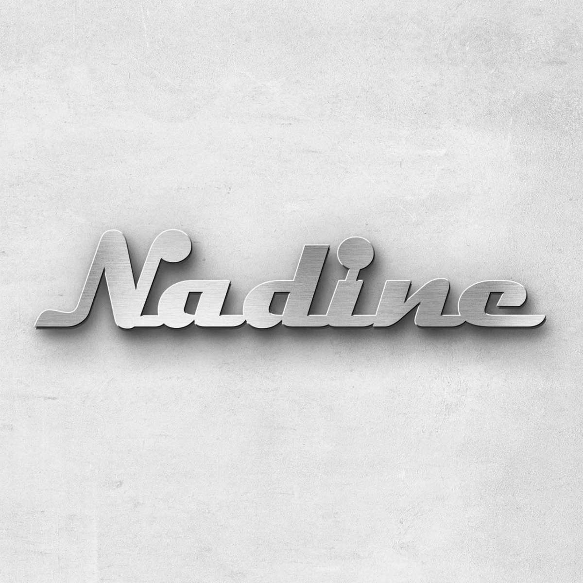 Schriftzug "Nadine", Breite: 10 cm, Schriftart: Scriptus, Befestigung ...