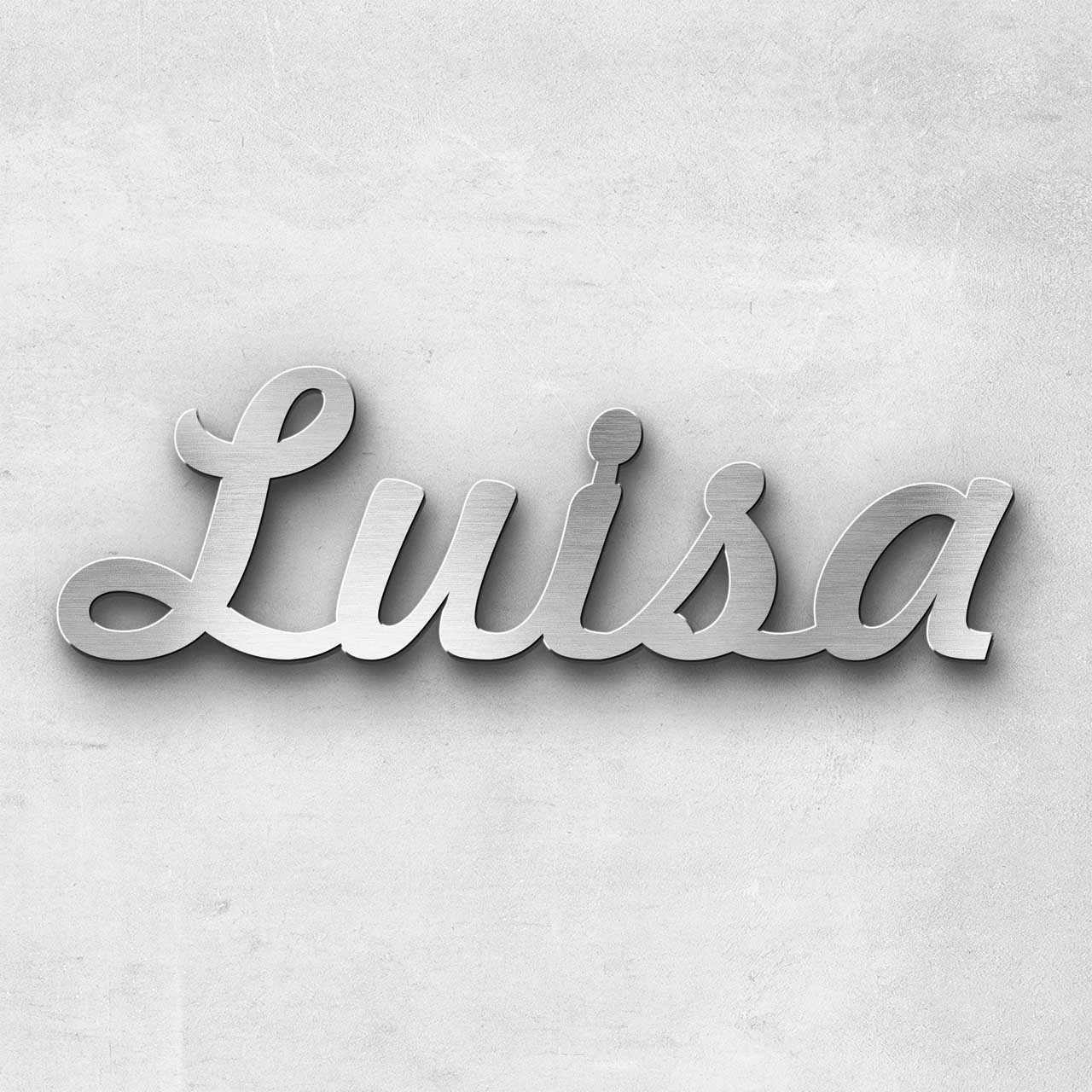 Schriftzug "Luisa", Breite: 20 cm, Schriftart: Scriptic, Befestigung ...