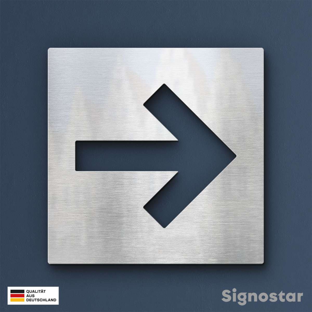 Pfeil Edelstahl 13 - Piktogramm Wegweiser